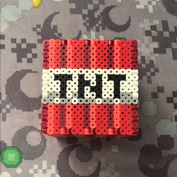 Handmade | Toys | Minecraft Tnt Bead Art | Poshmark